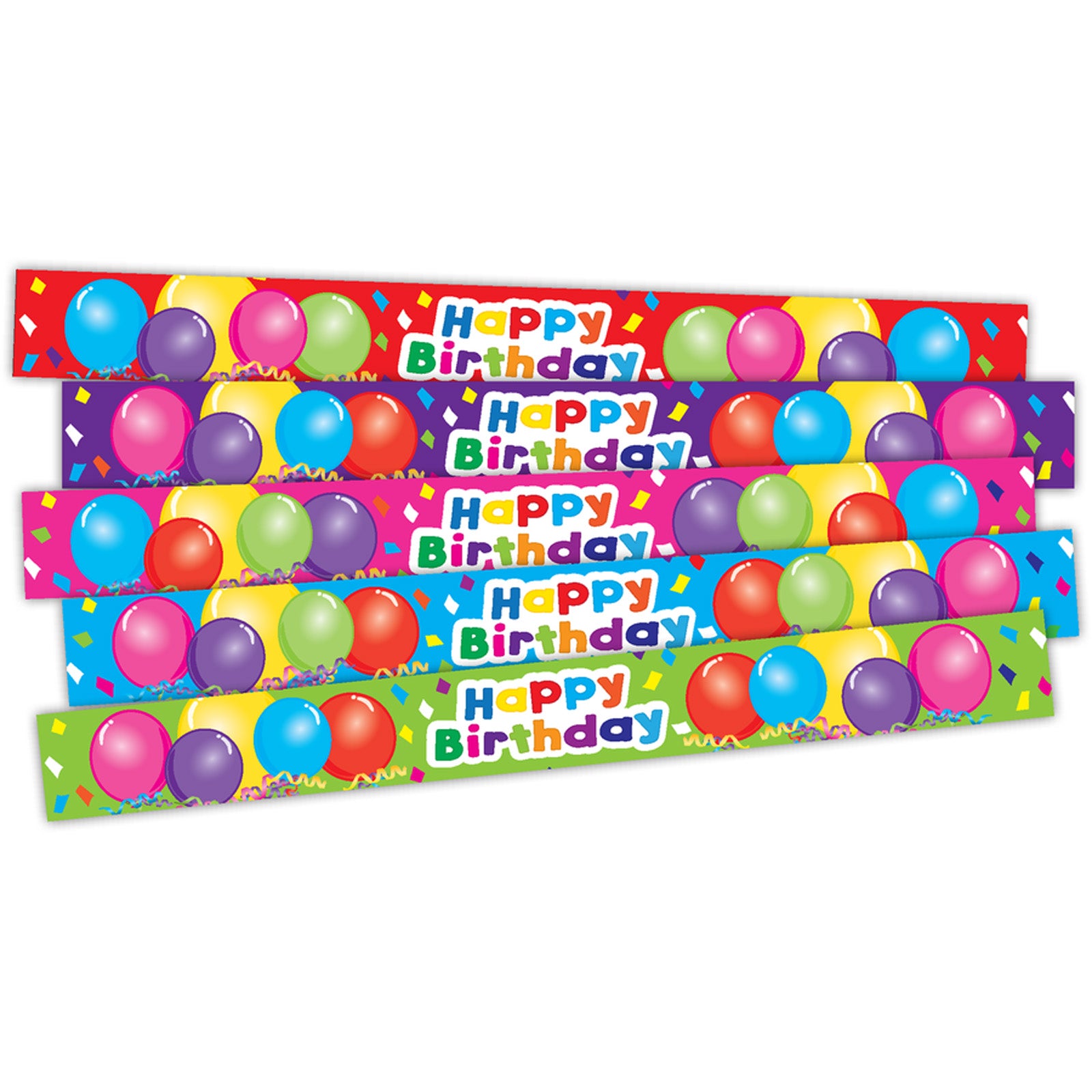 Happy Birthday Balloons Slap Bracelets, 10 Per Pack – K12 School Supplies